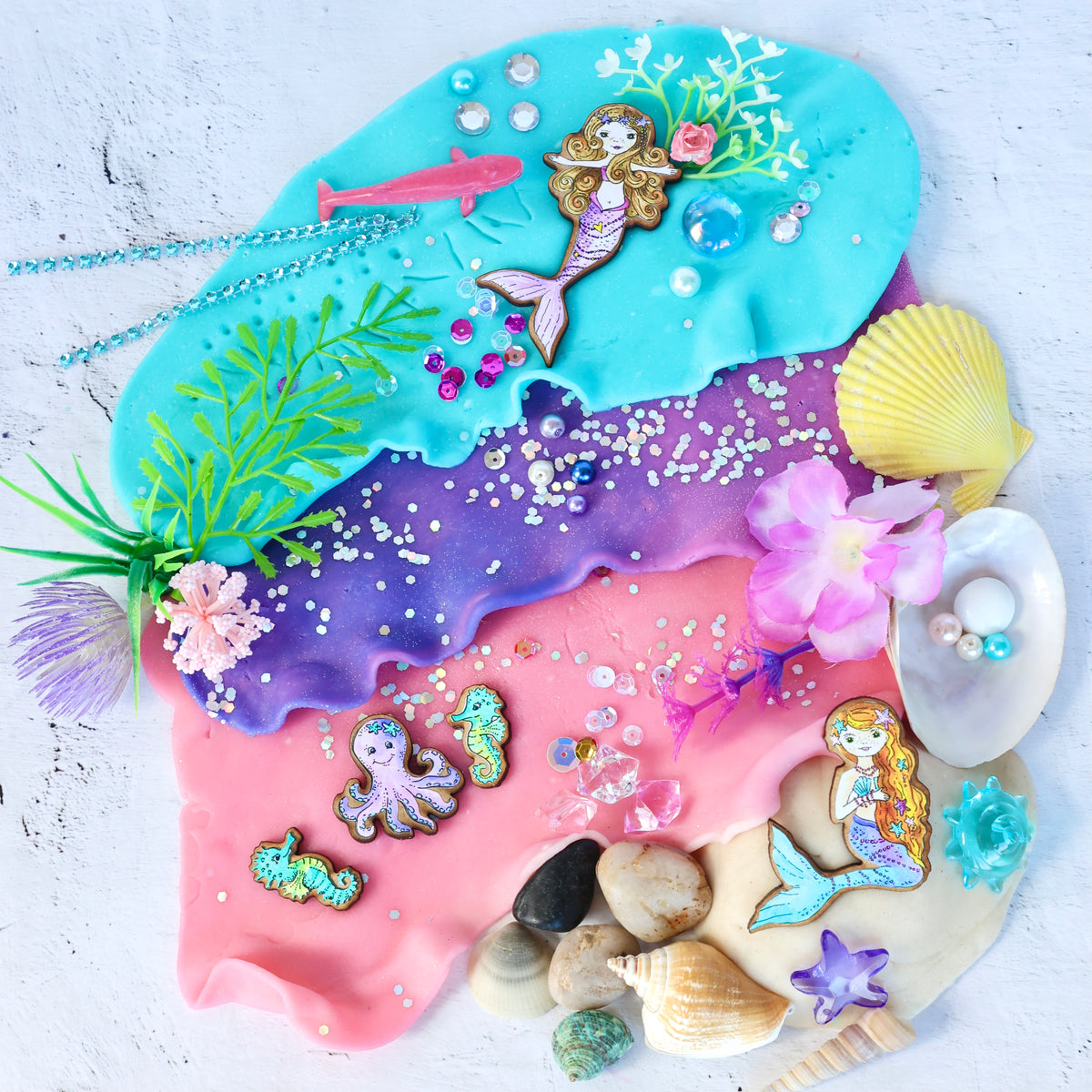 Mermaid Themed Playdough Set – squiggle@craftingmadeeasysa