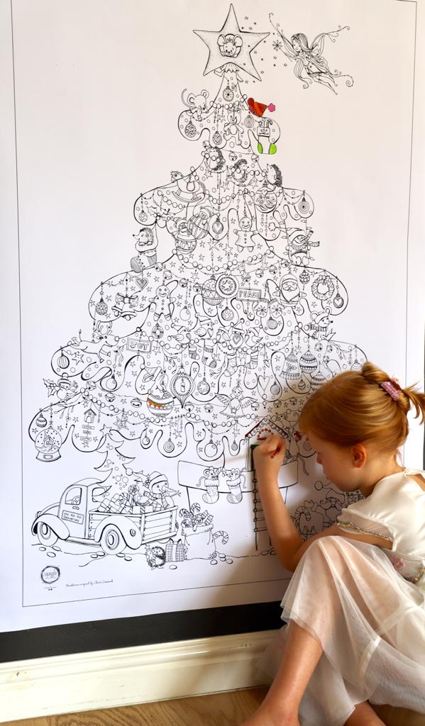 Christmas Tree Giant Colouring Poster – squiggle@craftingmadeeasysa