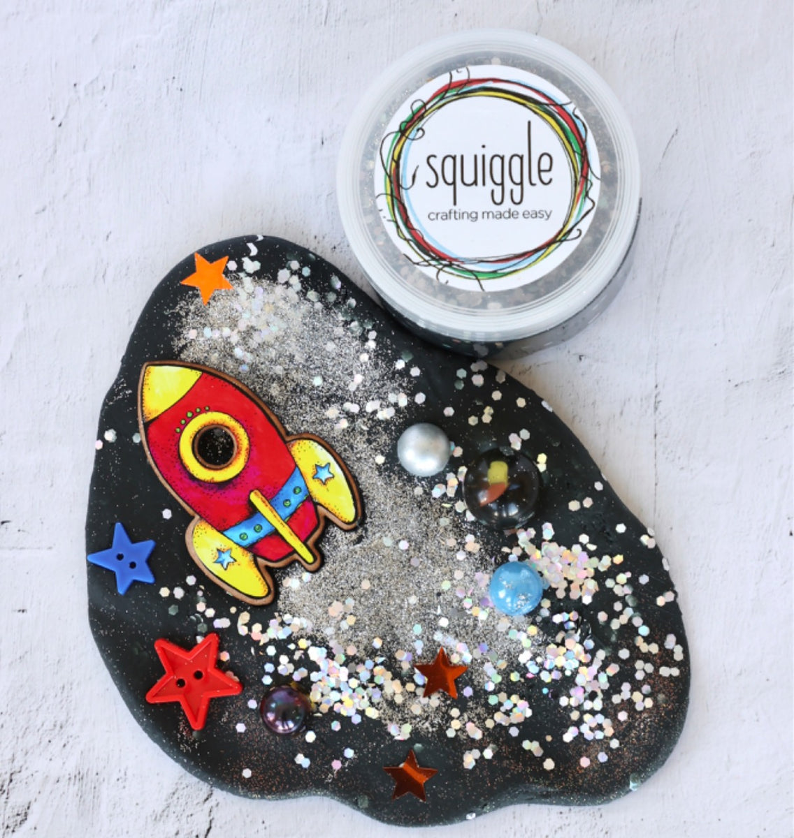 Space Themed Mini Playdough Tub – squiggle@craftingmadeeasysa